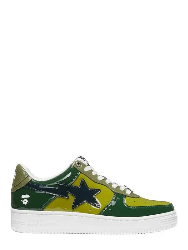 BAPE A Bathing Ape Sta Low Camo Combo Green Sneakers - Camo Green