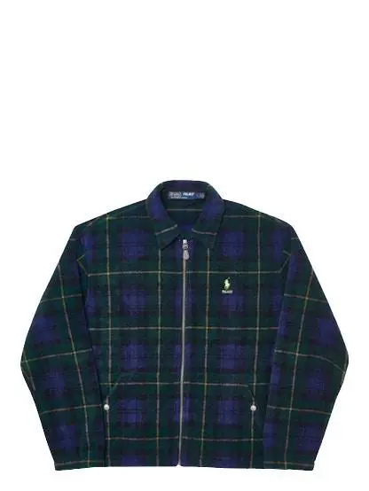 PALACE Ralph Lauren Polar Fleece Harrington Jacket - Glen Plaid