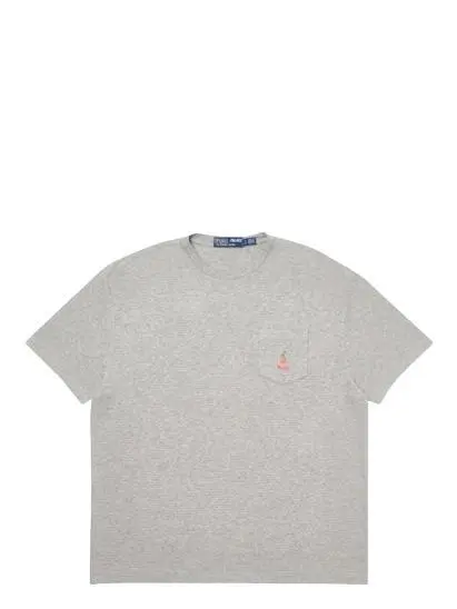 PALACE Ralph Lauren Waffle Pocket Tee Shirt - Andover Heather