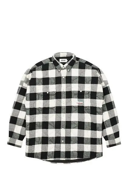 PALACE Quilt Mit Plaid Shirt - White