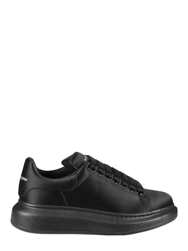Alexander McQueen Oversized Satin Sneakers - Triple Black