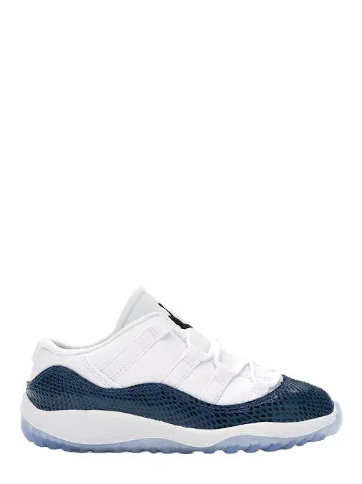 JORDAN 11 Retro Low Sneakers - White/black/navy Blue