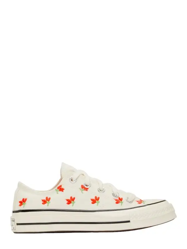 CONVERSE Chuck Taylor All Star 70 Ox Embroidered - Egret/bright Poppy/black