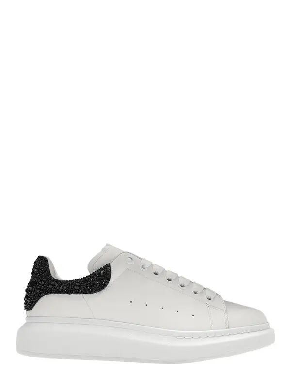 Alexander McQueen Oversized Sneakers With Crystal Detail - White/black