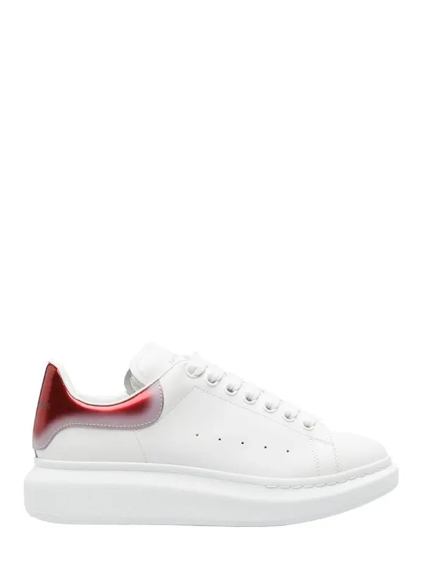 Alexander McQueen Oversized Lace-up Sneakers - White/red