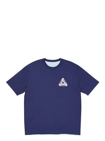 PALACE Reverso Tee Shirt - Navy/sky Blue