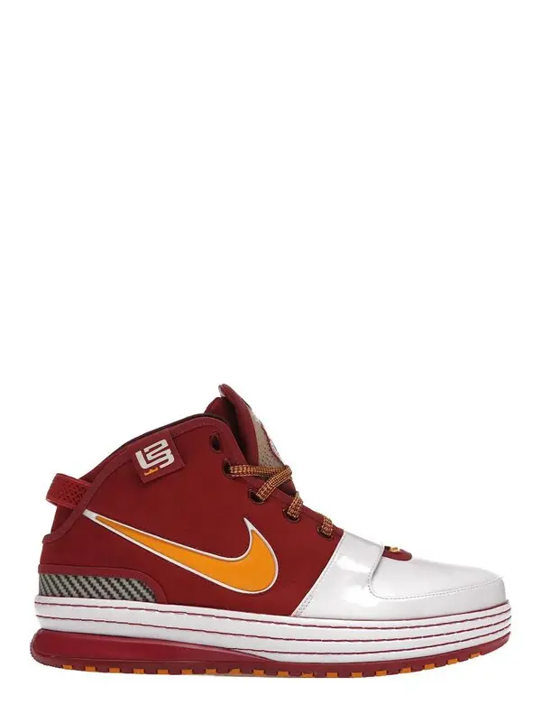 Nike Lebron 6 Hardwood Classic 1 Sneakers - White/del Sol
