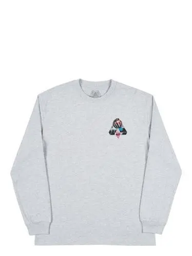 PALACE Sans Ferg Longsleeve T-shirt - Grey Marl