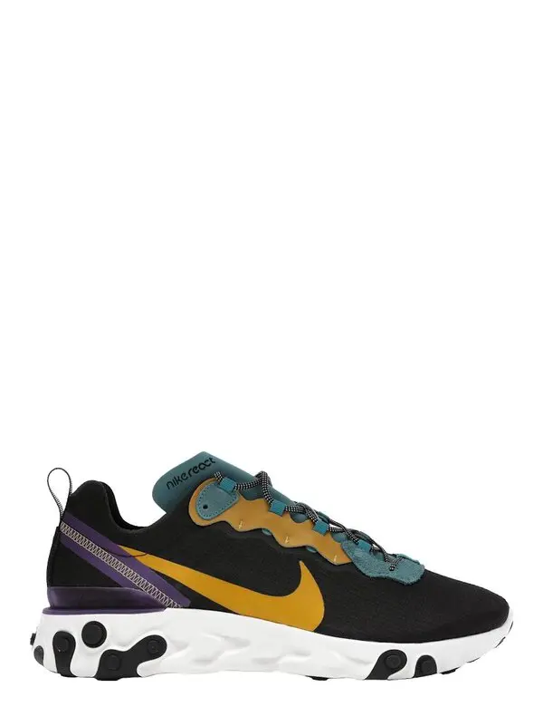 Nike React Element 55 Prm Sneakers - Black/mineral Cyan/voltage Purple