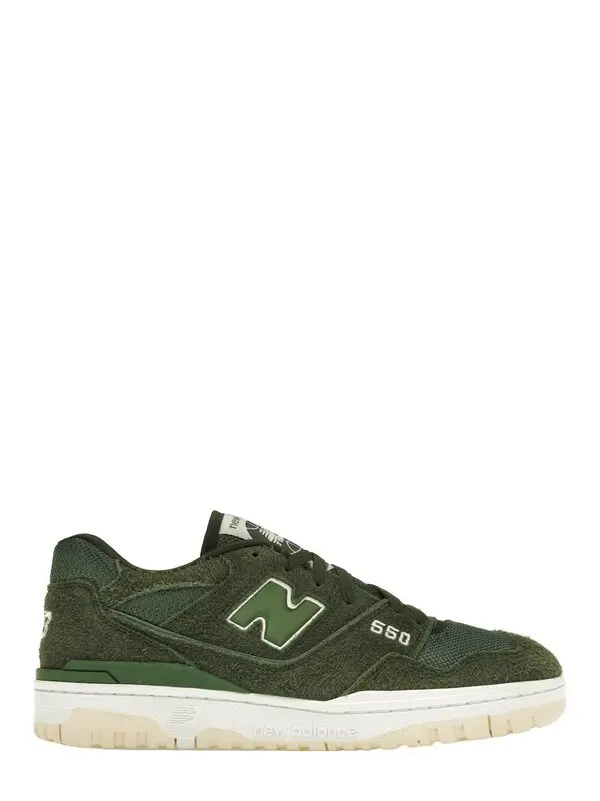 NEW BALANCE 550 Suede Sneakers - Nori/kombu/macadamia Nut