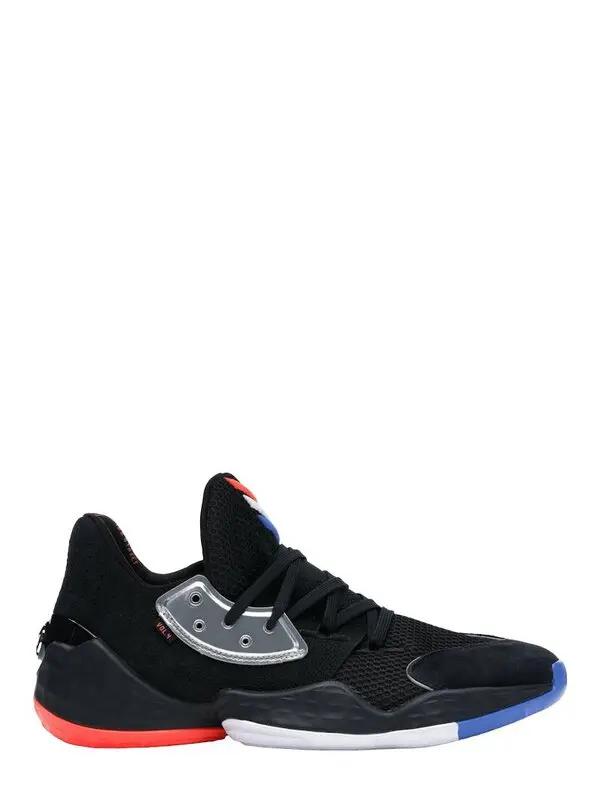Adidas Harden Vol. 4 Barbershop Sneakers - Core Black/silver Metallic/bright Blue