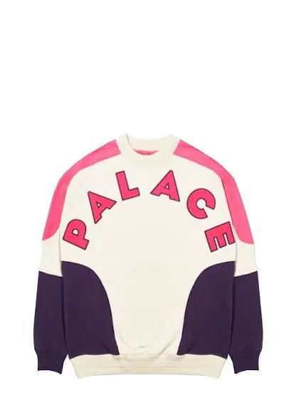 PALACE Roundhouse 2 Da Face Crew - Grey/pink