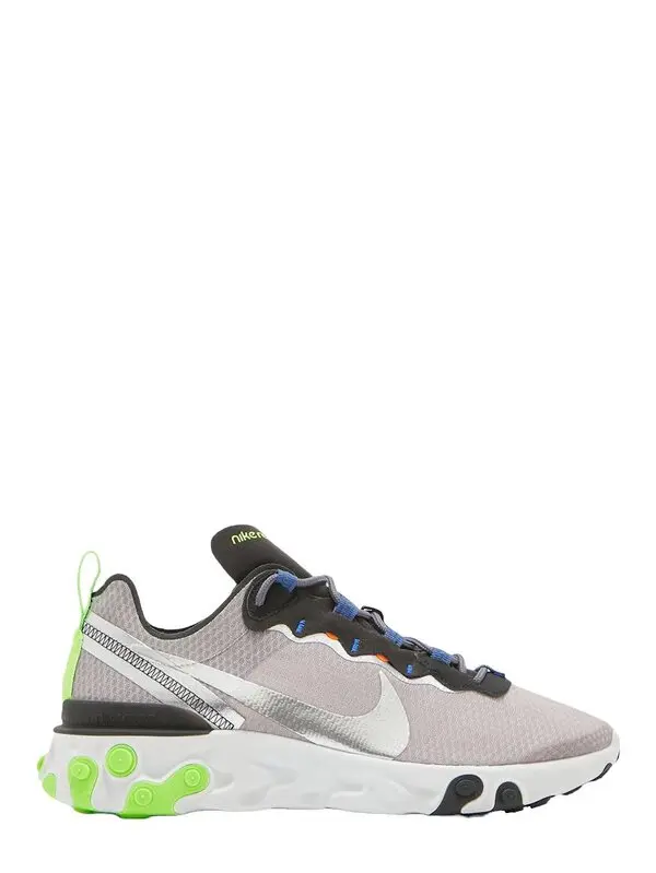 Nike React Element 55 Se Sneakers - Grey Volt/silver Metallic/white