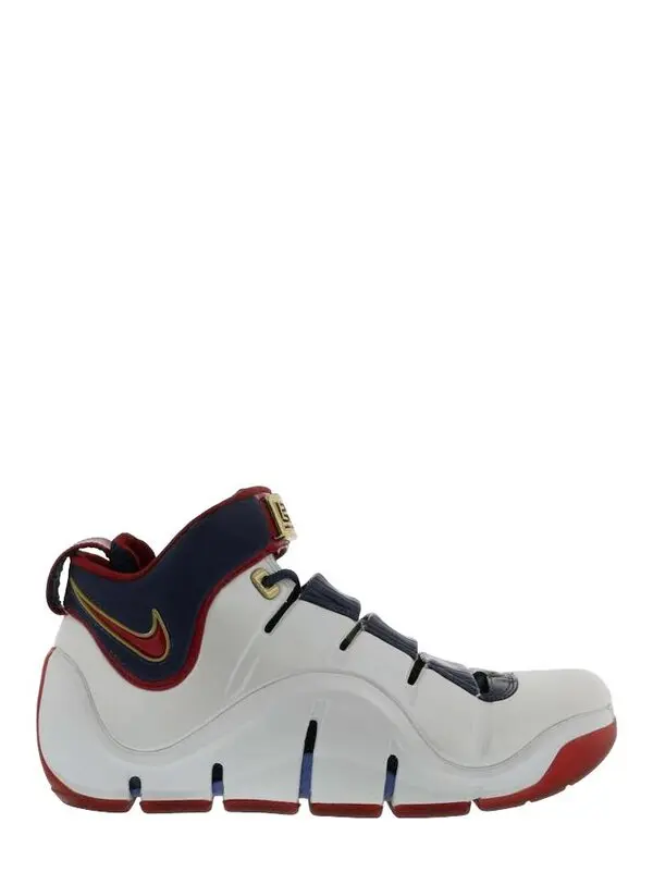Nike Lebron 4 Playoffs Sneakers - White/varsity Crimson/midnight Navy Blue