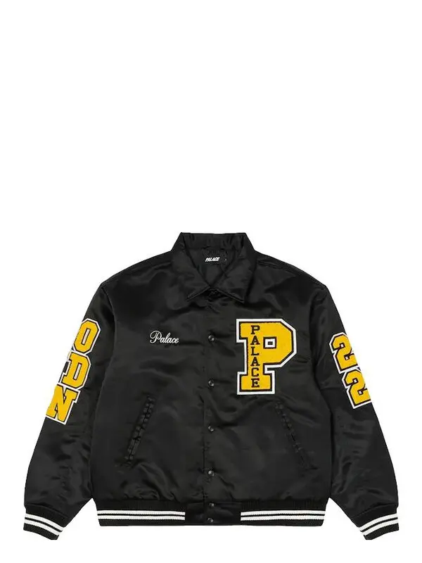 PALACE Satin Varsity Jacket - Black