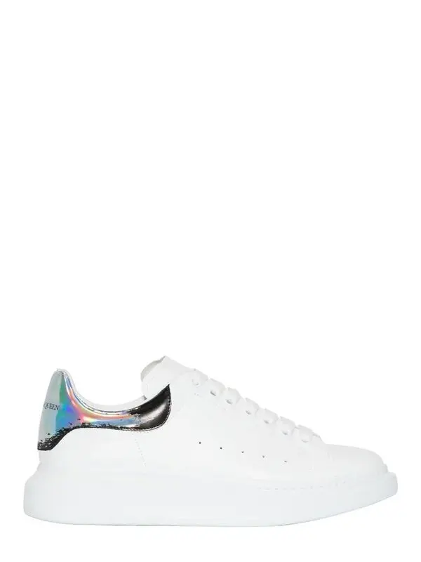 Alexander McQueen Oversized Iridescent Sneakers - White/silver