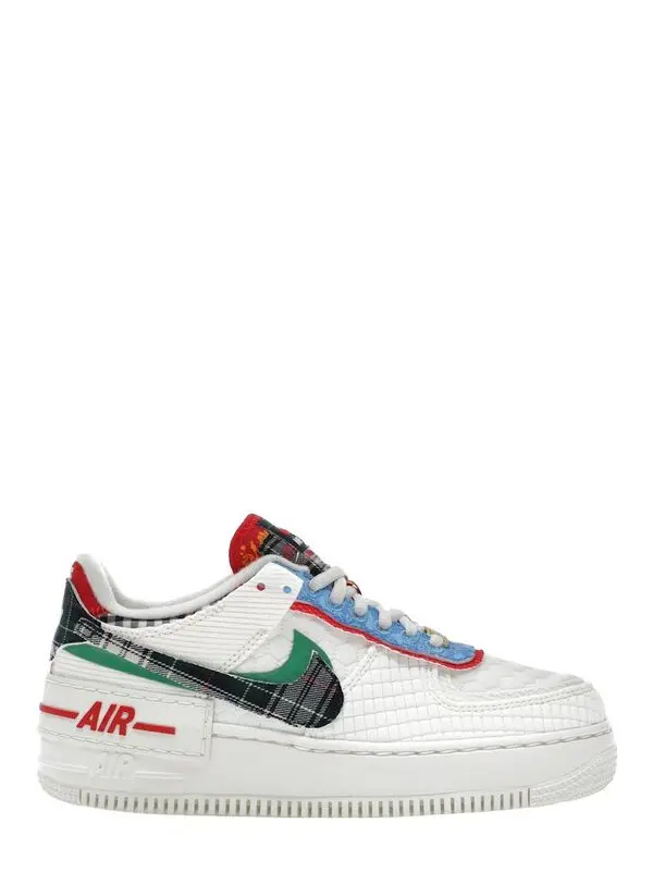 Nike Air Force 1 Low Shadow Sneakers - Sail/classic Green/university Blue