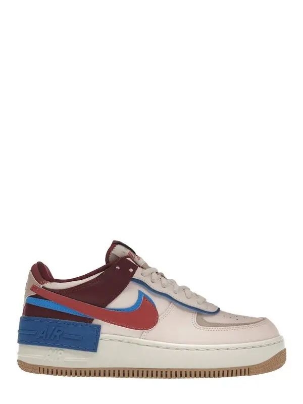 Nike Air Force 1 Low Shadow Sneakers - Light Soft Pink/fossil Stone/team Red