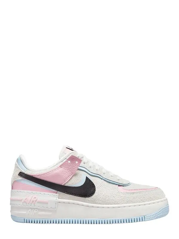 Nike Force 1 Low Shadow Hoops Sneakers - Summit White/black/medium Soft Pink