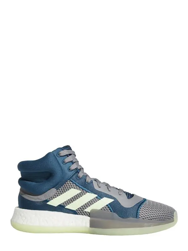 Adidas Marquee Boost Glow High-top Sneakers - Tech Mineral/glow Green/grey