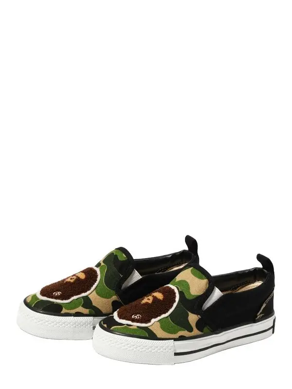 A BATHING APE Ape Head Slip-on - Green/orange/white