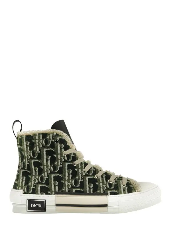 Dior B23 Tapestry High-top Sneakers - Olive/beige