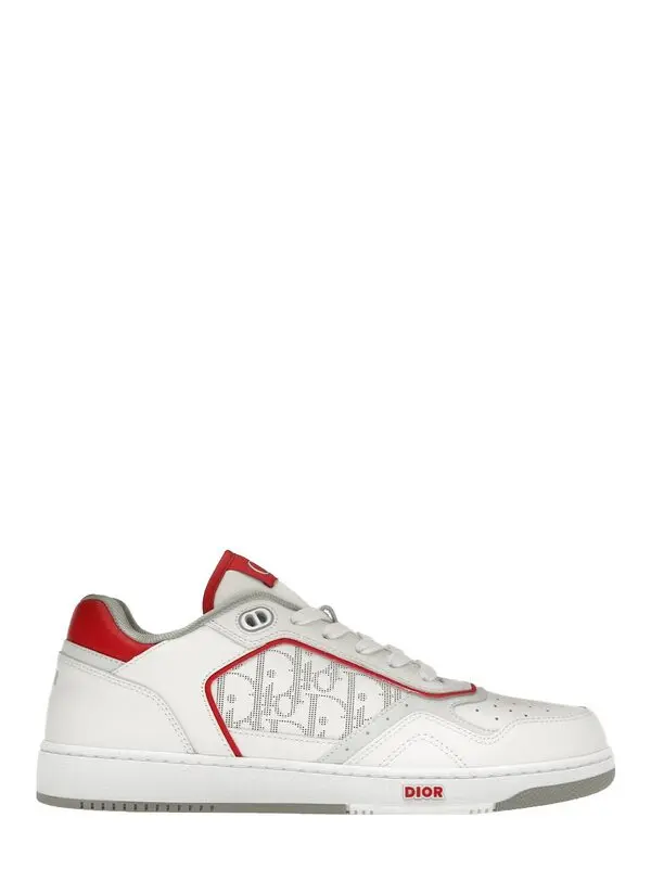 Dior Low Top Sneakers - White/red