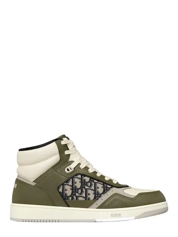 Dior B27 High-top Sneaker - Olive/cream/beige