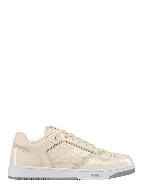Dior B27 Low-top Sneakers - Cream Patent Calfskin/dior Oblique Gravity Leather