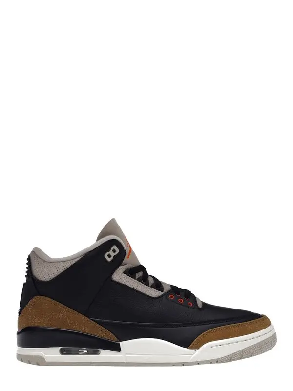 JORDAN 3 Retro Desert Elephant Sneakers - Black/rush Orange/fossil Stone