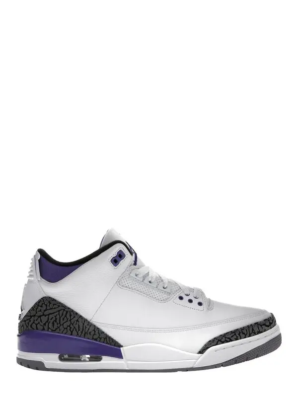 JORDAN 3 Retro High-top Sneakers - White/black/dark Iris