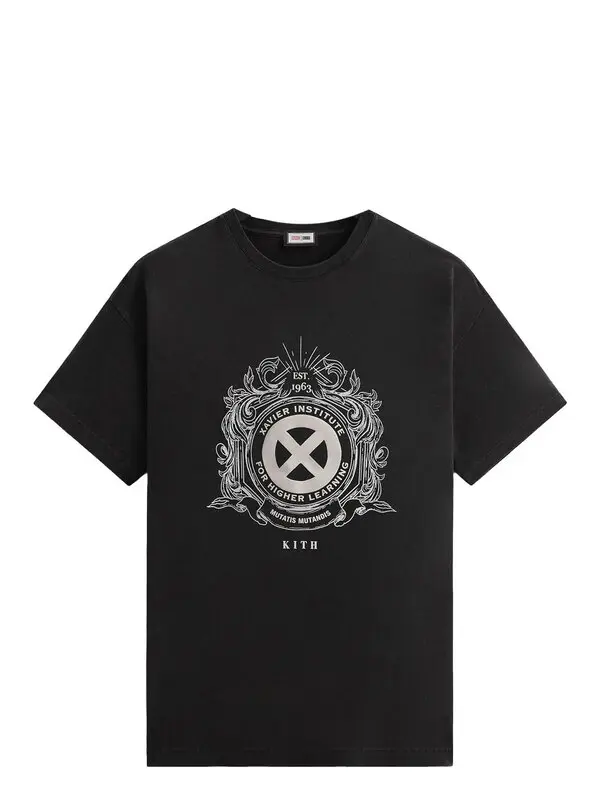 Kith X Marvel Xmen Xavier Institute Vintage Tee Shirt - Black Ph