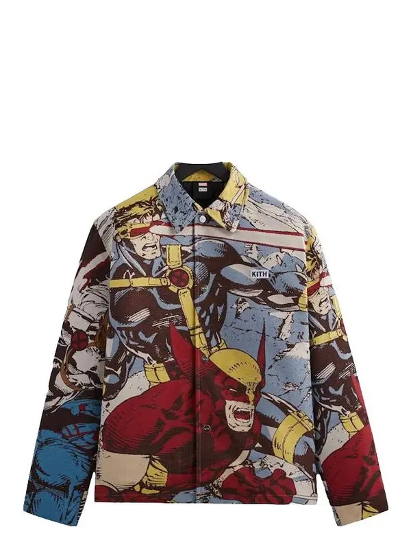 Kith X Marvel X-men Tapestry Coaches Jacket - Black Ph