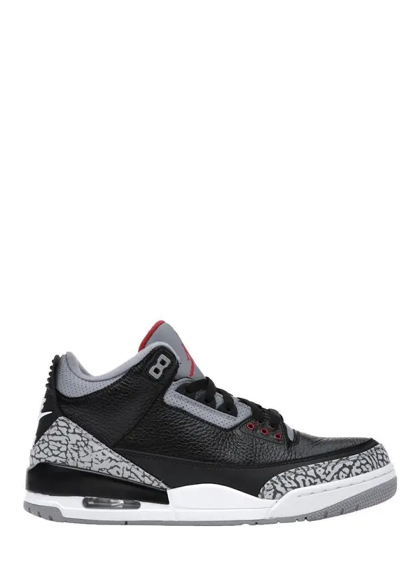JORDAN 3 Retro Cement - Black/fire Red/cement Grey