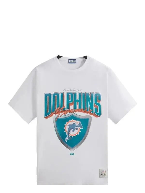 Kith X Nfl Dolphins Vintage Tee Shirt - White