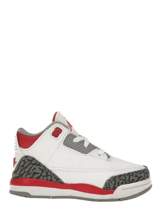 JORDAN 3 Retro Sneakers - White/fire Red/cement Grey