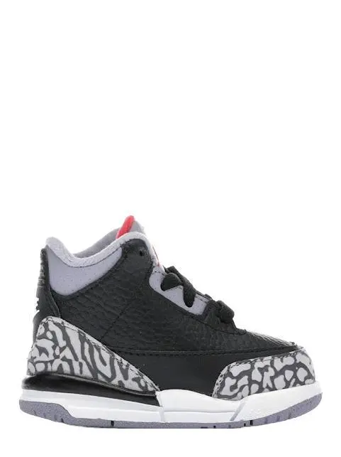 JORDAN 3 Retro Black Cement Td Sneakers - Black/fire Red/cement Grey