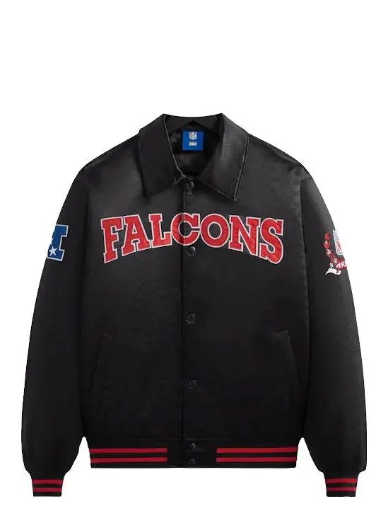 Kith X Nfl Falcons Satin Bomber Jacket - Black