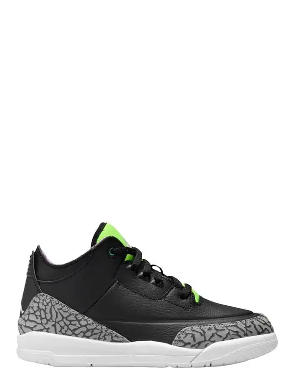 JORDAN Retro 3 Sneakers - Black/white/electric Green