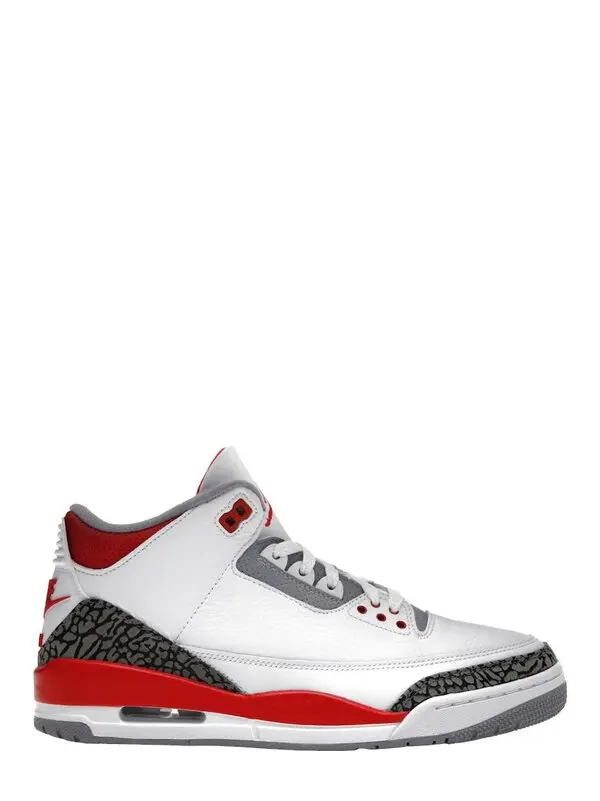 JORDAN 3 Retro Sneakers - White/fire Red/cement Grey