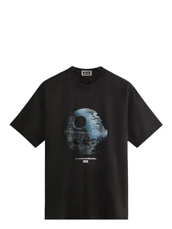 Kith X Star Wars Death Star Tee Shirt - Black Ph