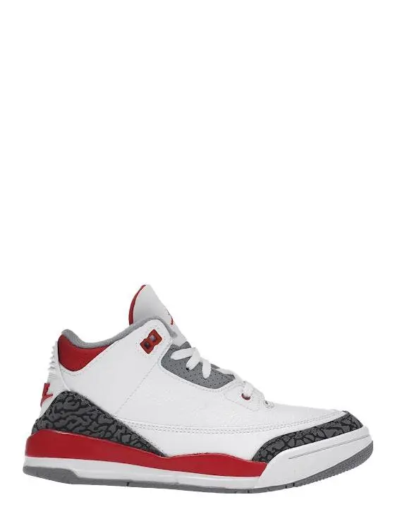 JORDAN 3 Retro Fire Red 2022 Ps - White/fire Red/cement Grey