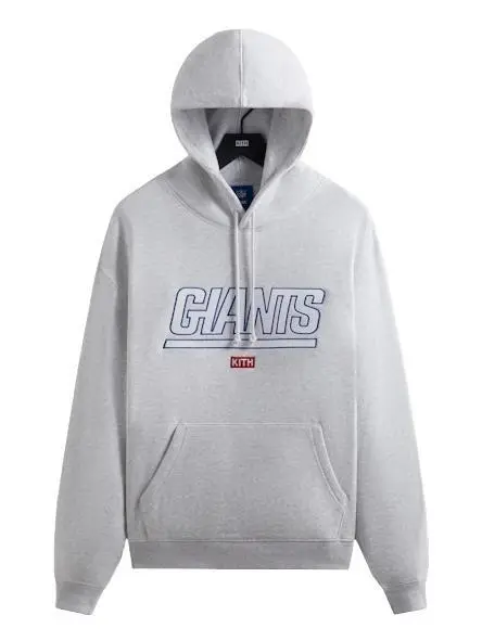 Kith X Nfl Giants Laurel Hooded Sweatshirt - Light Heather Grey
