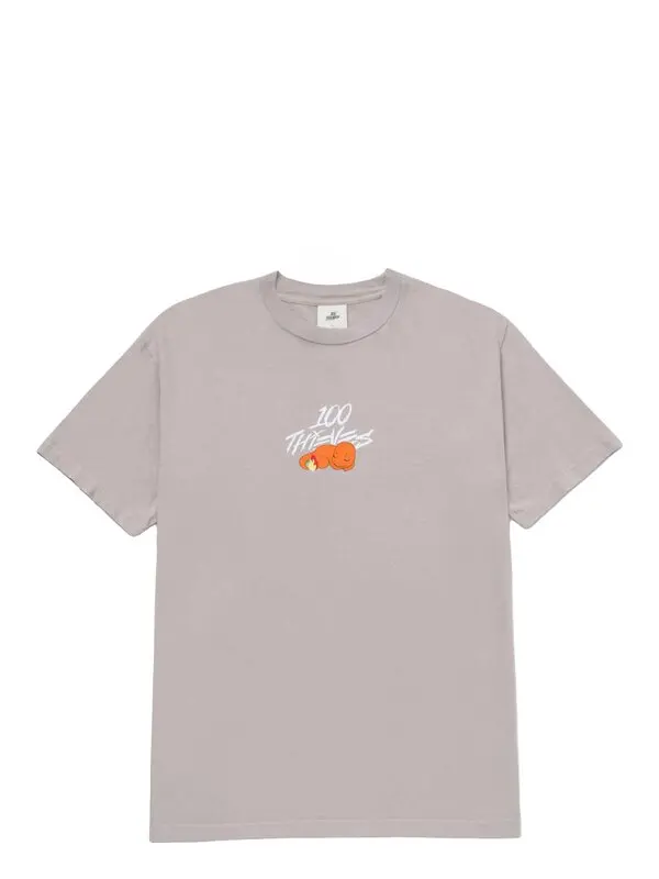 100 THIEVES X Pokémon Charmander Core T-shirt - Light Grey