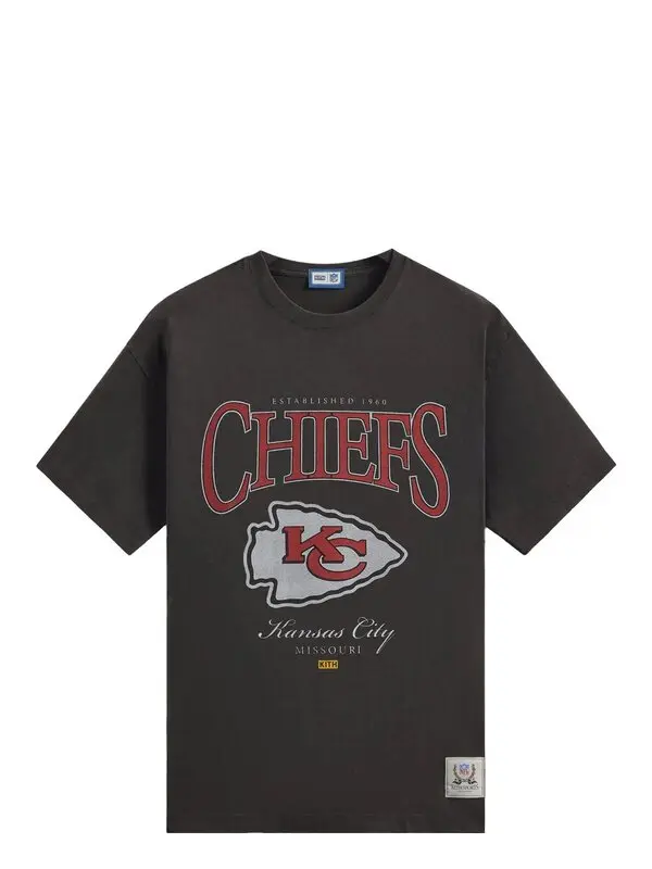 Kith X Nfl Chiefs Vintage Tee Shirt - Black
