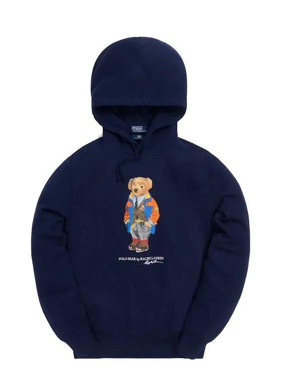 Kith X Polo Ralph Lauren Fleece Hoodie - Navy Blue