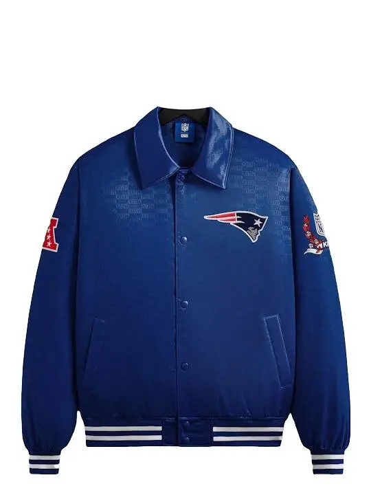 Kith X Nfl Patriots Satin Bomber Jacket - Action
