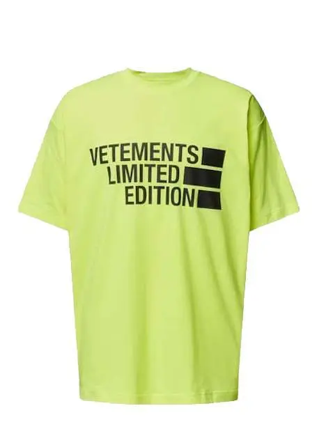 Vetements Oversized Logo T-shirt - Neon Yellow