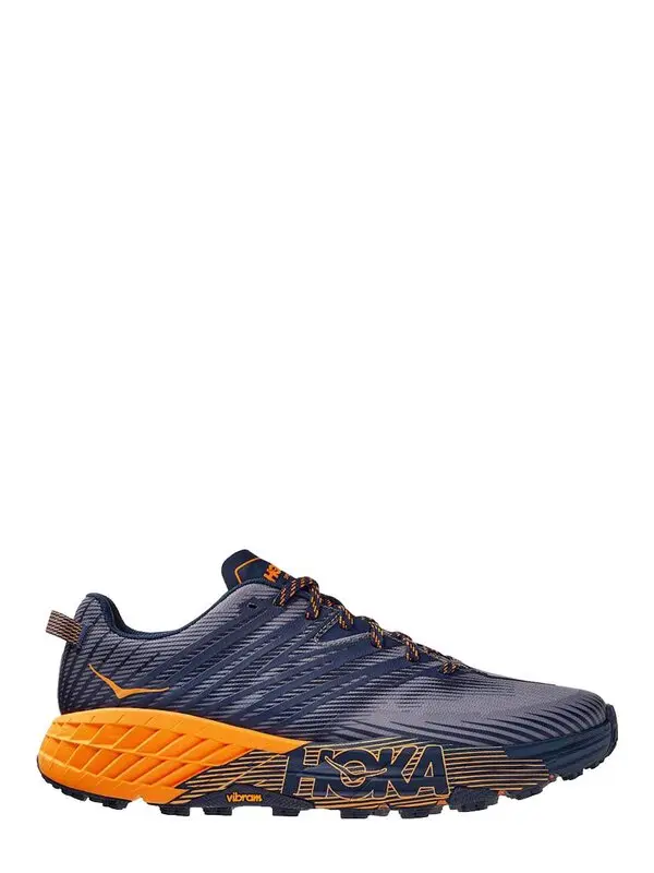 Hoka One One Speedgoat 4 Athletic Sneakers - Black Iris/bright Marigold