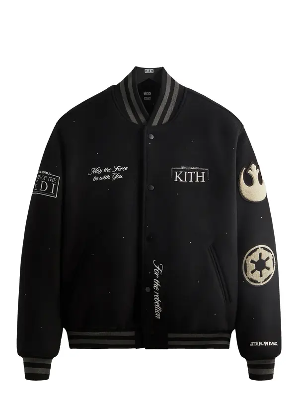 Kith X Star Wars Anniversary Varsity Jacket - Black